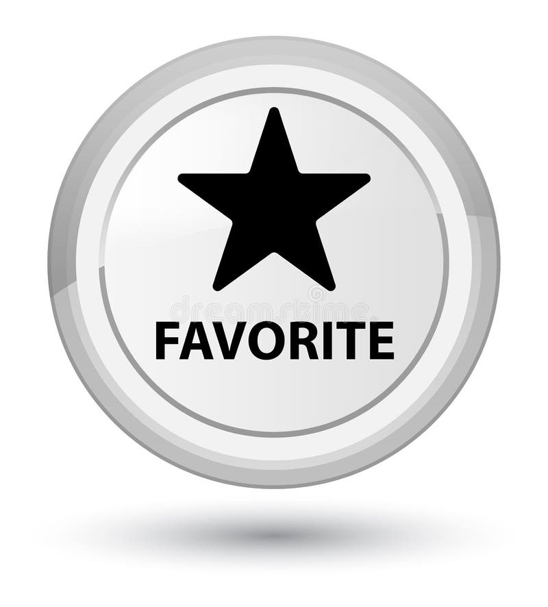 Favorite (star Icon) Prime White Round Button Stock Illustration ...