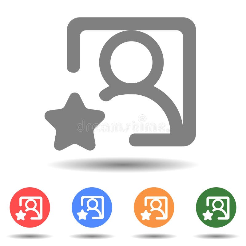 Favorite Star Sign Person Avatar Icon Vector Stock Vector ...