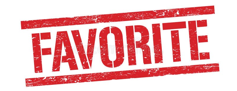 FAVORITE Text on Red Vintage Lines Stamp Stock Illustration ...