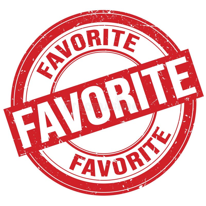 FAVORITE Text Written on Red Stamp Sign Stock Illustration ...
