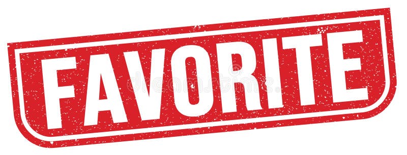 FAVORITE Text Written on Red Stamp Sign Stock Illustration ...