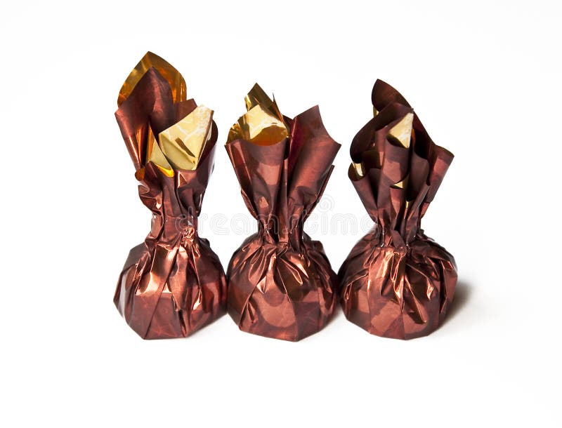 Favorite Treat - Chocolate in Shiny Packaging Stock Image - Image of ...