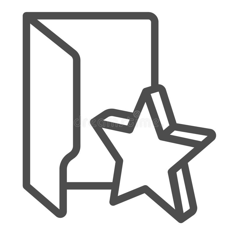 Favorites Folder Line Icon, Windows Pack Concept. Vector Graphics Stock ...