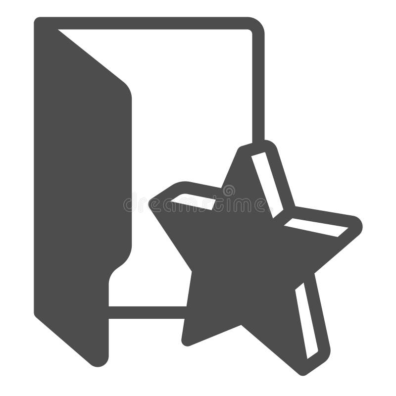 Favorites Folder Solid Icon, Windows Pack Concept. Vector Graphics ...