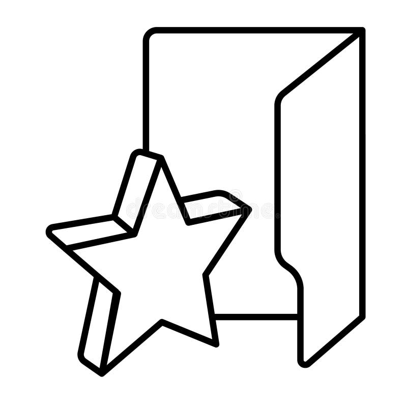 Favorites Folder Thin Line Icon, Windows Pack Concept. Vector Graphics ...