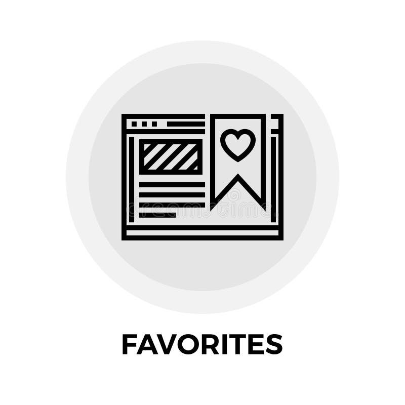 Favorites Line Icon stock vector. Illustration of choosing - 149589793