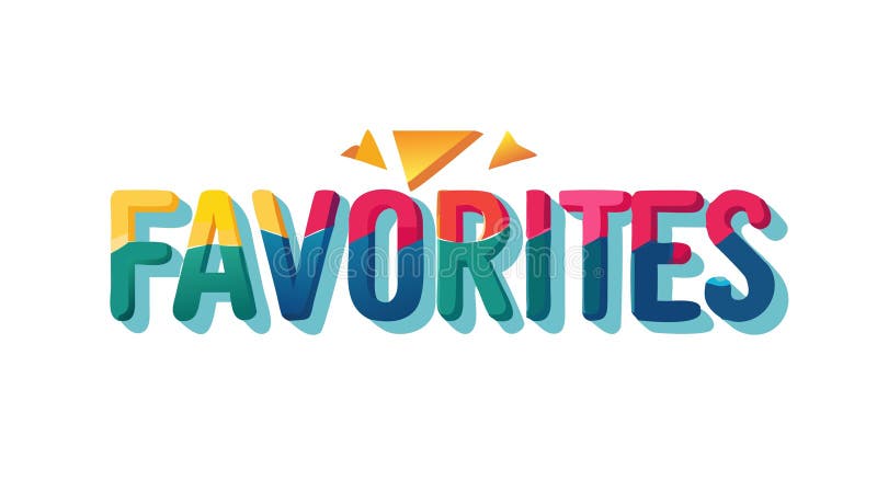 Favorites Text Logo, Preferred Content and Selections, Vector Design ...