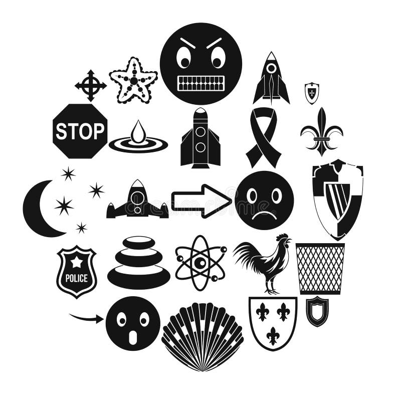 Favour Icons Set, Simple Style Stock Vector - Illustration of business ...