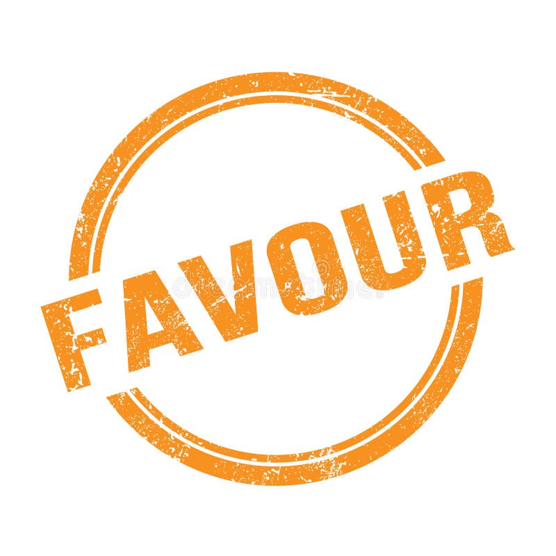 FAVOUR Text on Red Orange Ribbon Stamp Stock Illustration ...
