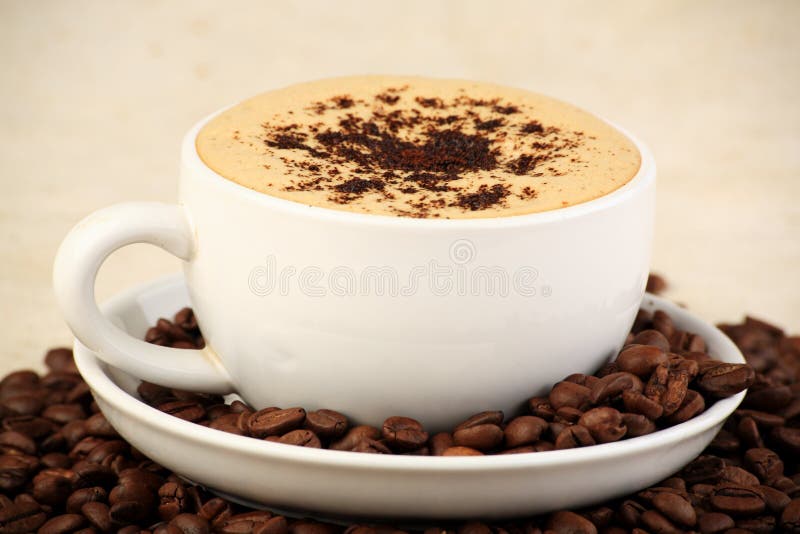 Coffee cup stock image. Image of beverage, cocoa, seed - 1338893
