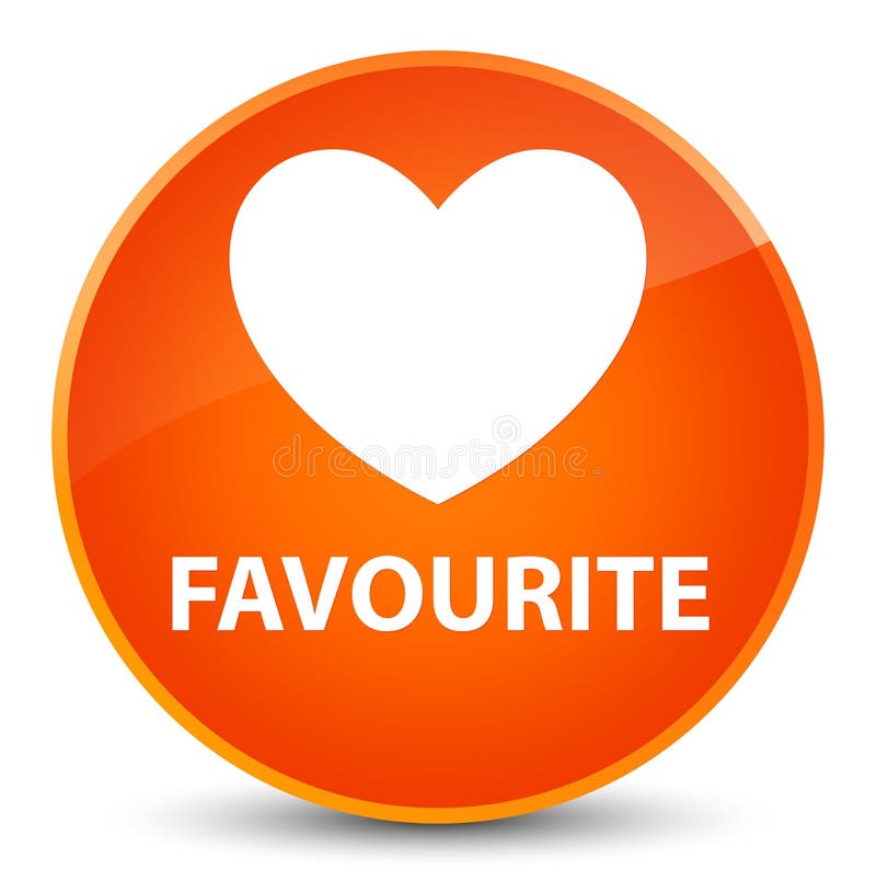 Favourite (heart Icon) Elegant Orange Round Button Stock Illustration ...