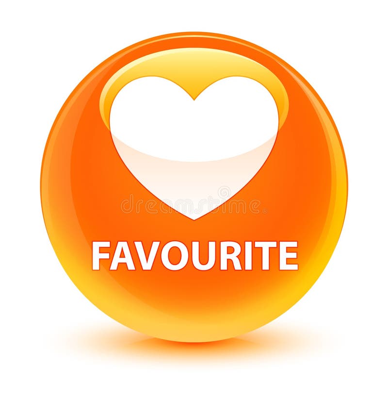 Orange Favourite Icon on a Keyboard Button. Stock Illustration ...