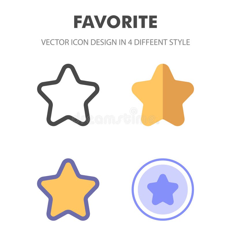 Favourite Icon Design in 4 Different Style. Icon Design for Your Web ...