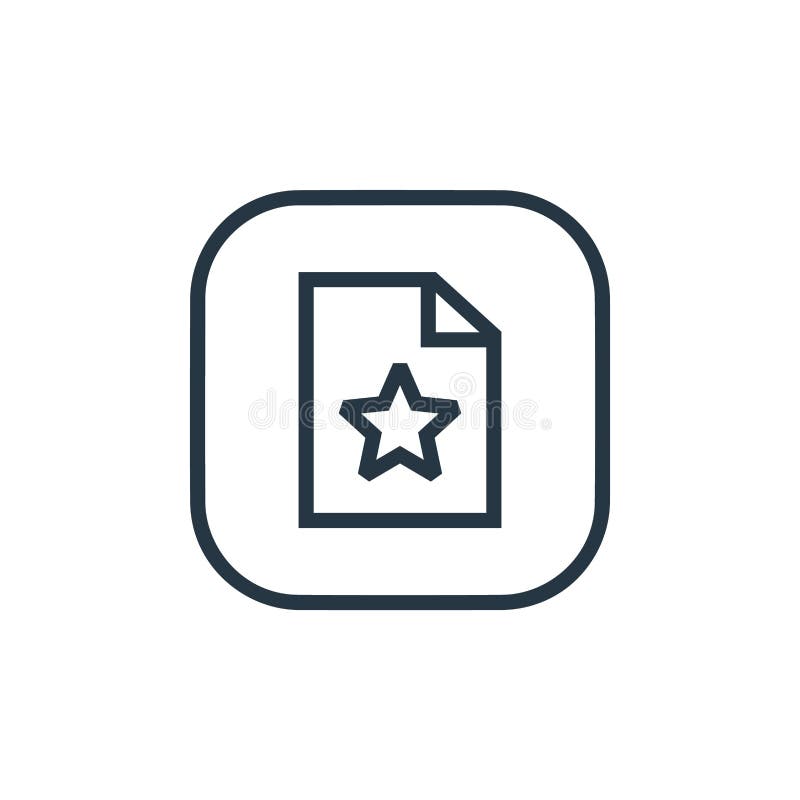 Favourite Icon Vector from Sosmed Concept. Thin Line Illustration of ...