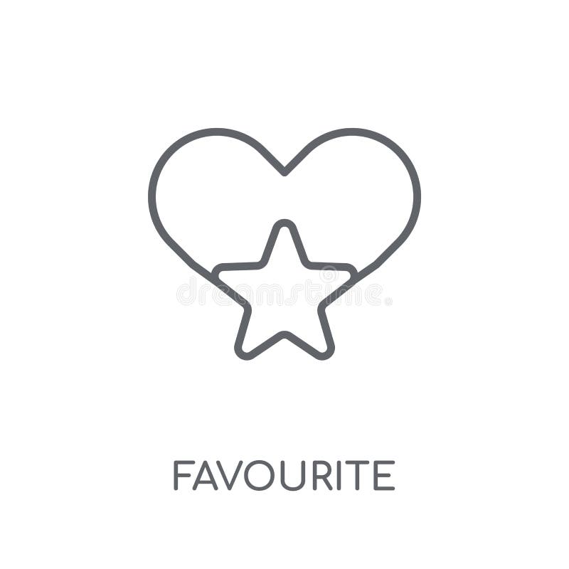 Favourite Linear Icon. Modern Outline Favourite Logo Concept on Stock ...
