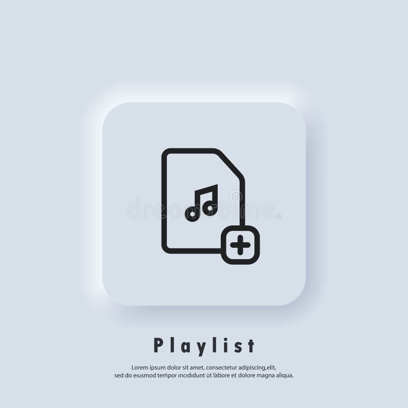 Playlist Interface Icon Outline Vector. Music Song List Stock ...