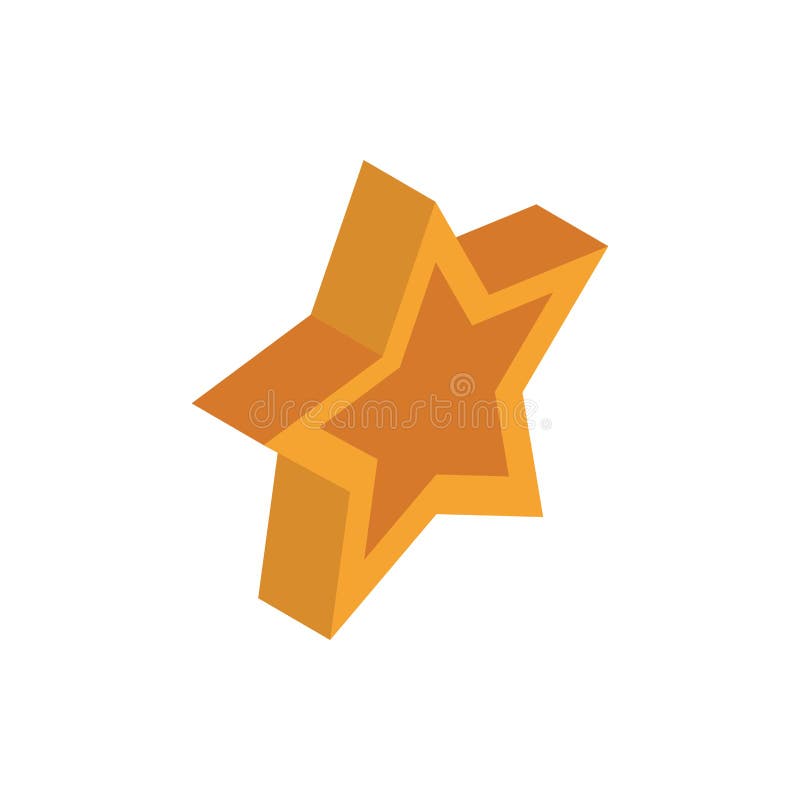 Favourite Star Advertising Commerce Marketing Icon Isometric Stock ...