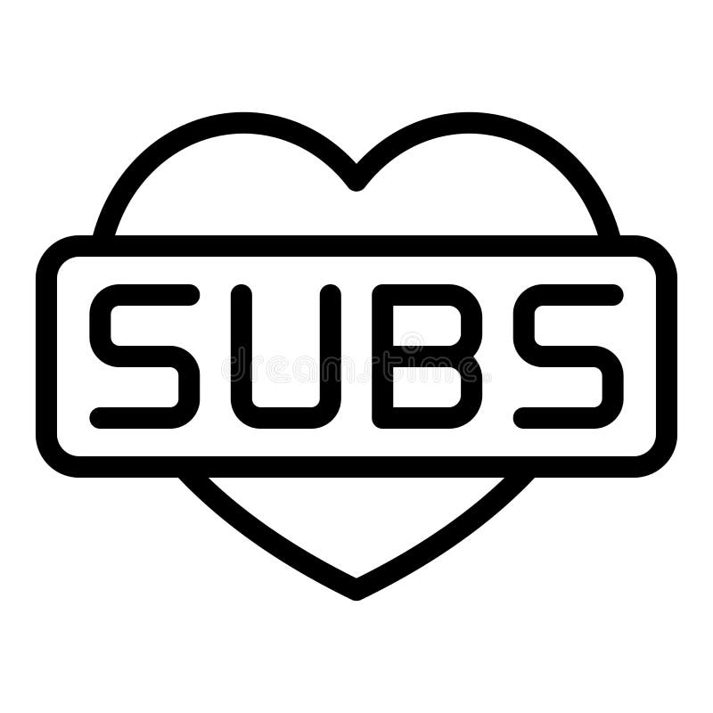 Favourite Subscribe Icon, Outline Style Stock Vector - Illustration of ...