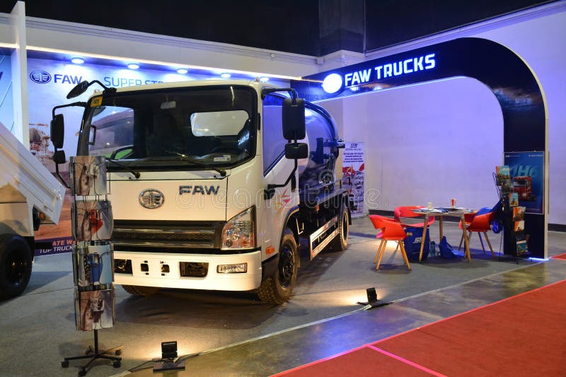 Faw Trucks at Philconstruct in Pasay, Philippines Editorial Photography ...