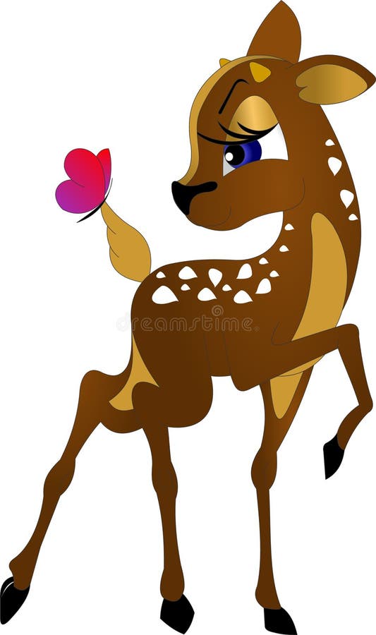 Fawn stock vector. Illustration of mascot, character - 98881345