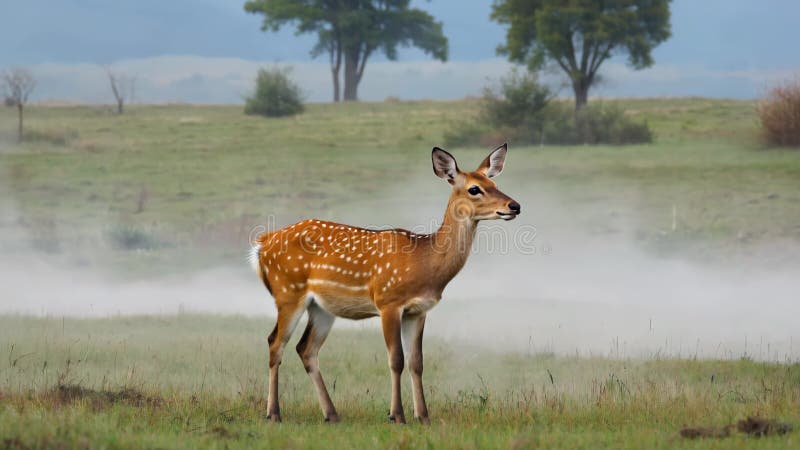 Fawn on the Meadow, Generative AI Stock Video - Video of nature, deer: 401598355