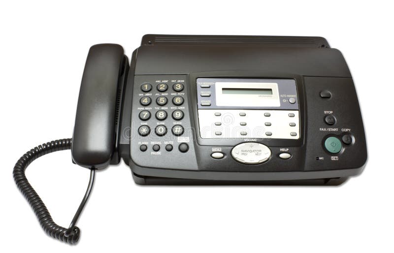Fax machine stock image. Image of business, machine, telecommunications ...