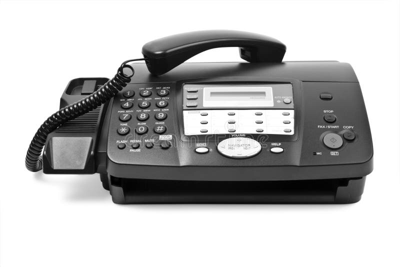 Fax machine stock image. Image of communications, sheet - 1475421