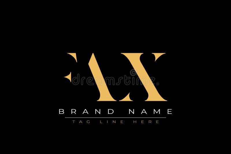 FAX Abstract Letter Logo Design Stock Vector - Illustration of ...
