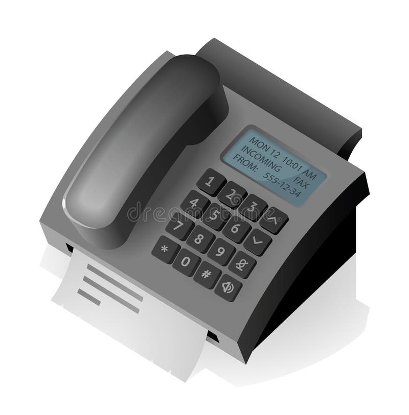 Fax do telefone ilustração do vetor. Ilustração de equipamento - 14363601