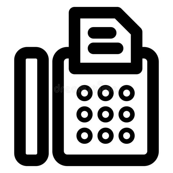 Fax, Electronic Device Bold Outline Vector Icon Which Can Be Easily ...