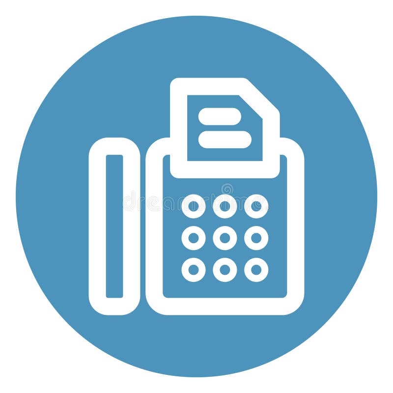 Fax, Electronic Device Bold Outline Vector Icon Which Can Be Easily ...