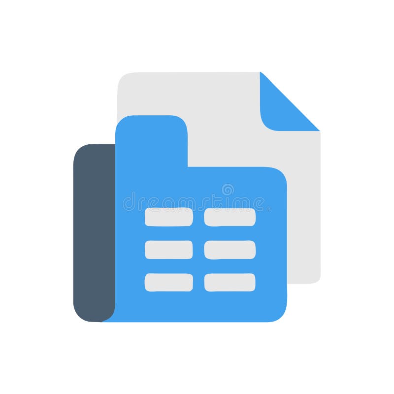 Fax File Icon for Documents Stock Vector - Illustration of technology ...