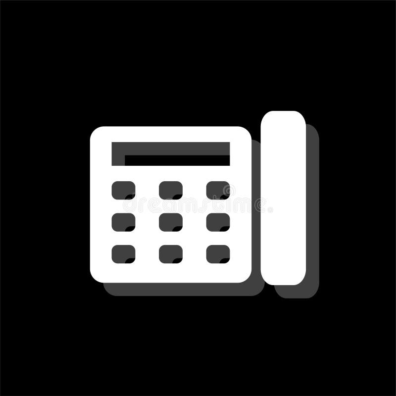 Fax icon flat stock illustration. Illustration of file - 138154598