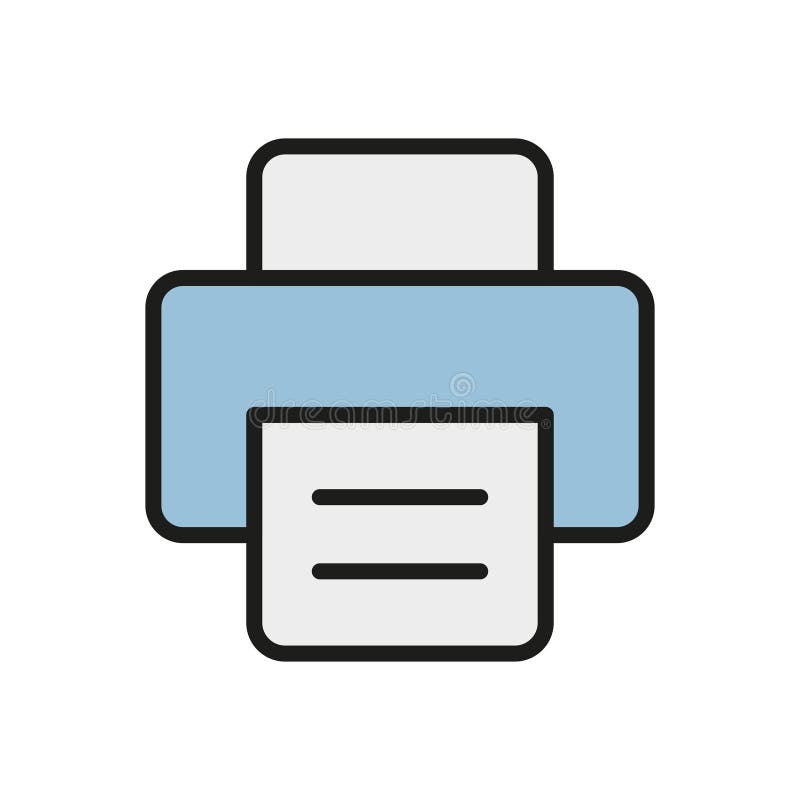 BrightBright Color Fax Icon with Paper Detail, Perfect for Stationery ...