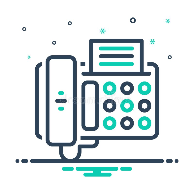 Mix Icon for Fax, Telephone and Device Stock Vector - Illustration of ...