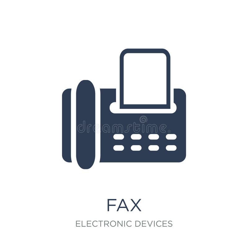 Fax Icon. Trendy Flat Vector Fax Icon on White Background from E Stock ...