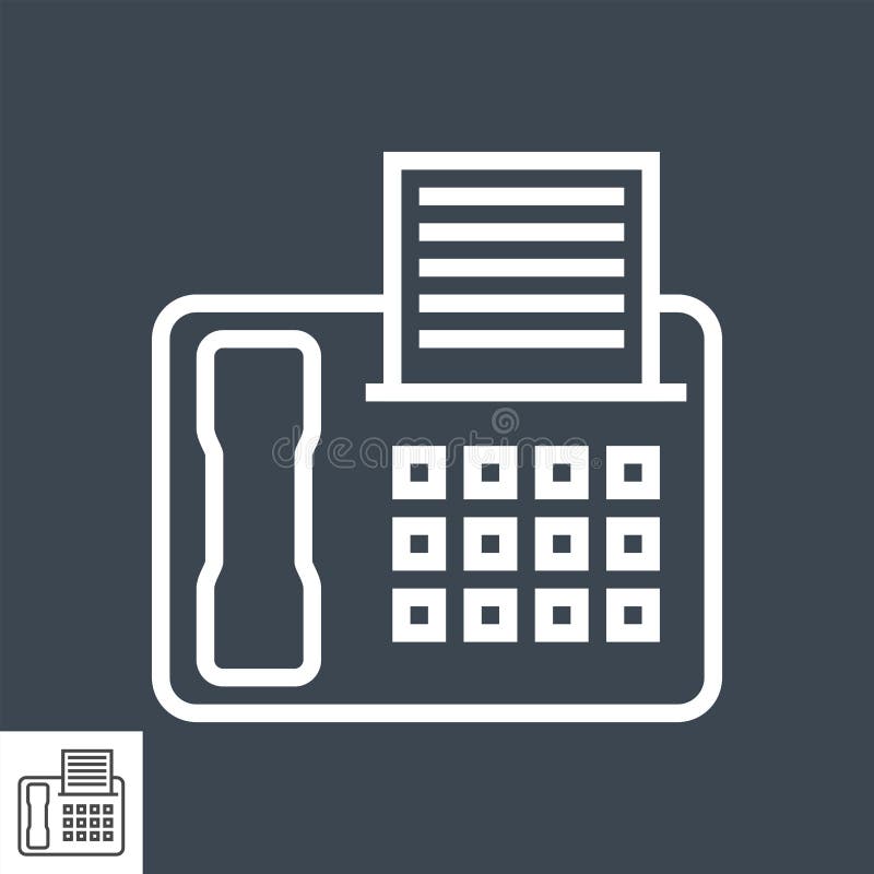 Fax Line Icon stock vector. Illustration of pictogram - 196967906