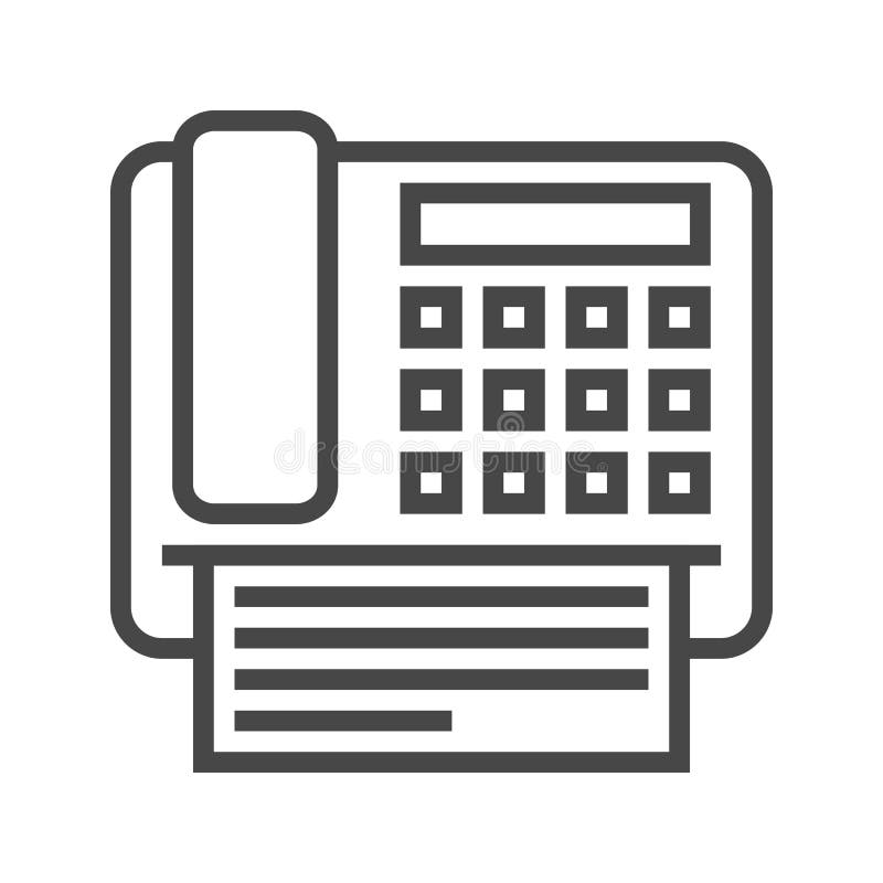 Fax Line Icon stock vector. Illustration of message, flat - 89291678