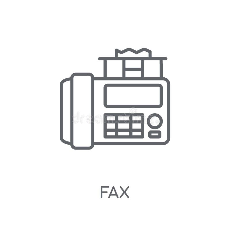 Fax Linear Icon. Modern Outline Fax Logo Concept on White Backgr Stock ...