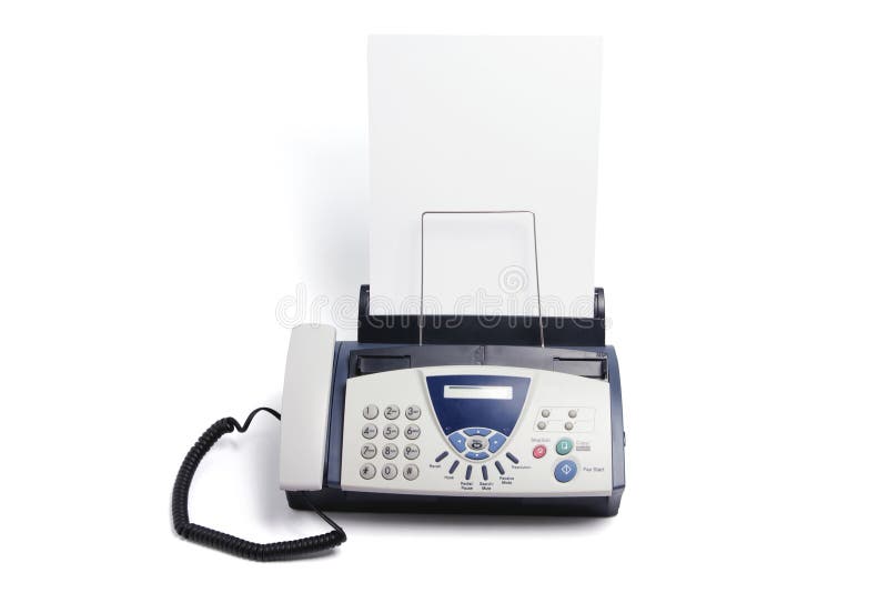 Isolated fax machine stock photo. Image of message, phone - 4839642