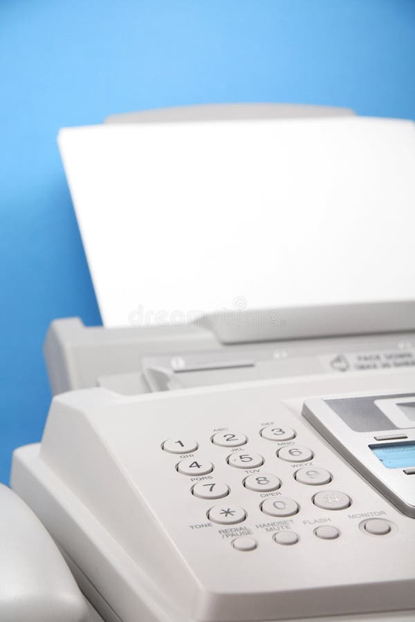 Fax machine stock image. Image of communications, sheet - 1475421