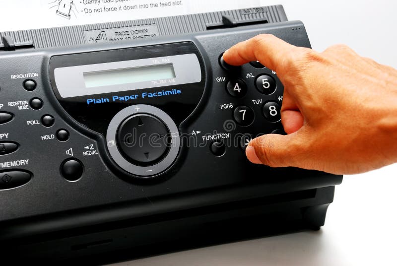 Fax machine stock image. Image of communications, sheet - 1475421