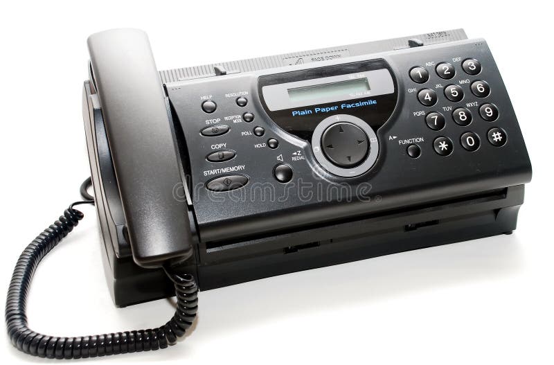 Fax machine stock image. Image of communications, sheet - 1475421