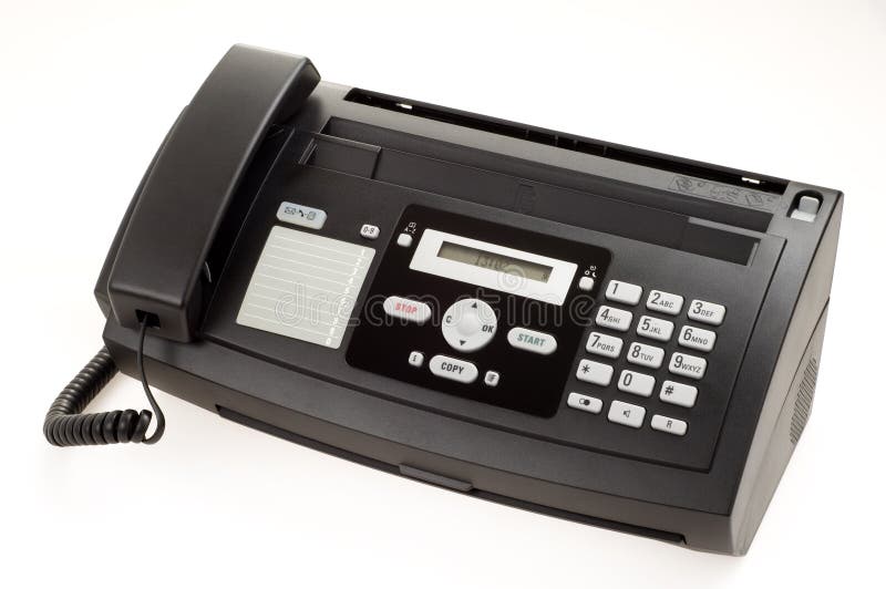 Fax machine stock image. Image of business, machine, telecommunications ...