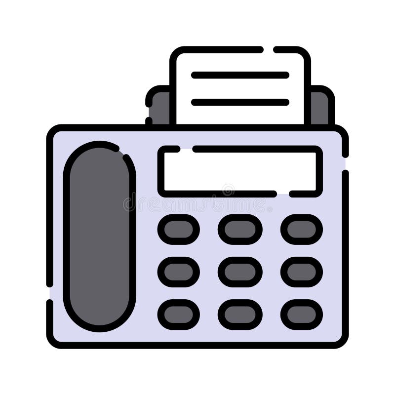 Fax Machine stock vector. Illustration of accessory - 338452351