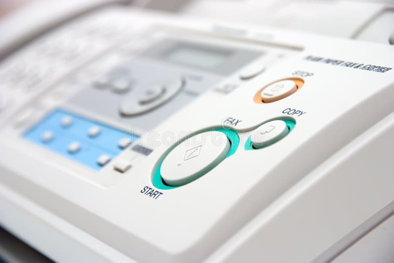 Fax machine detail stock photo. Image of receiving, office - 12584344