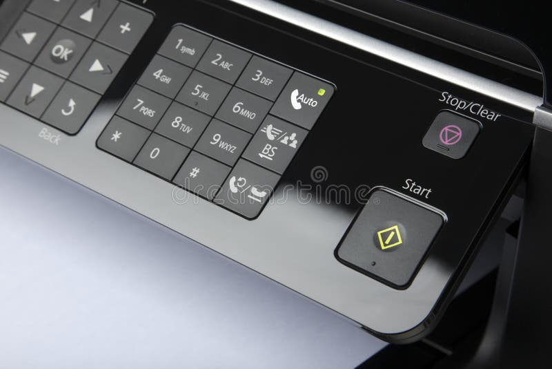 Fax machine detail stock photo. Image of receiving, office - 12584344