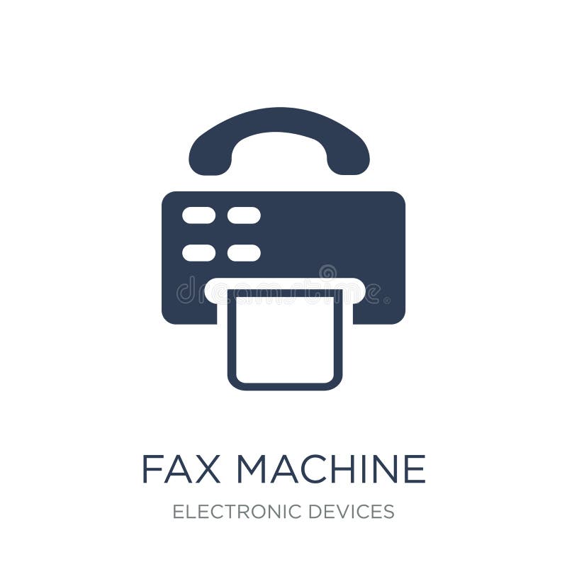 Fax Machine Icon vector illustratie. Illustration of pagina - 130334958