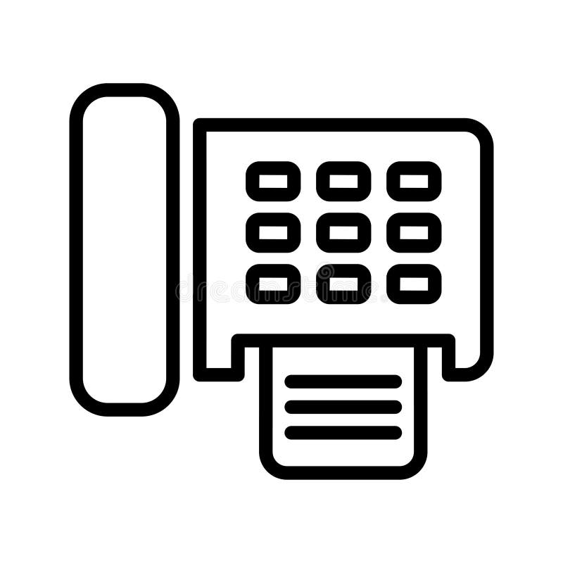 Fax Machine icon stock vector. Illustration of connection - 223737062