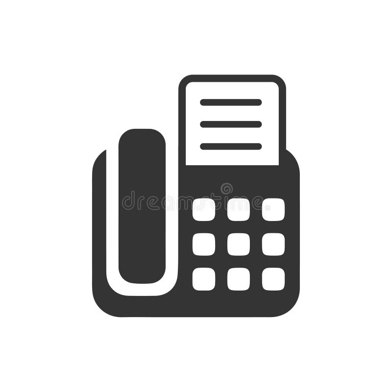 Fax Machine Line Icon, Telefax Outline Logo Illustration, Stock ...